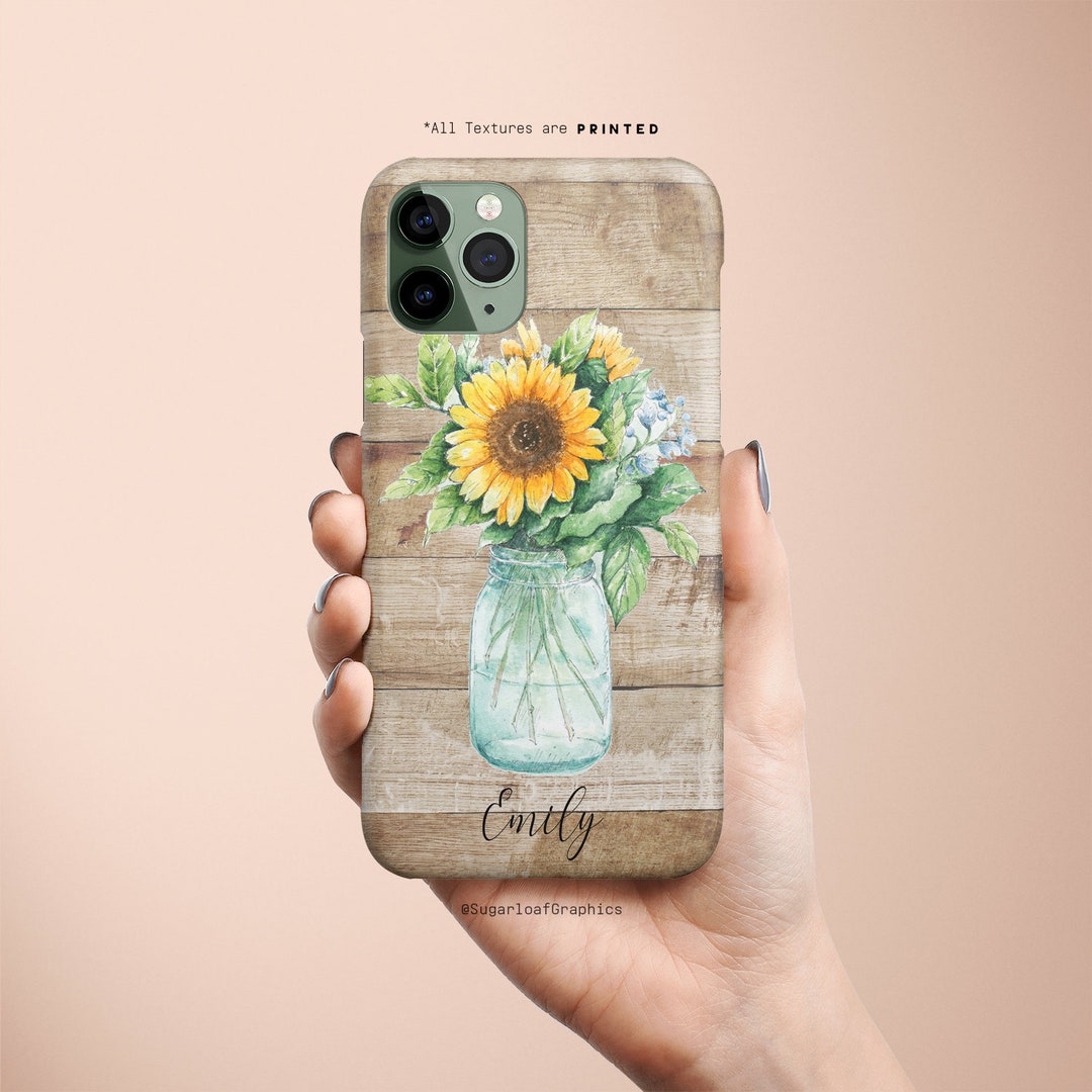 Sunflower Bouquet Phone Case: Floral Mason Jar Art (glossy or Matte ...
