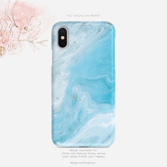 Blue Cloud Marble Ombre Watercolor Phone Case Iphone Case | Etsy