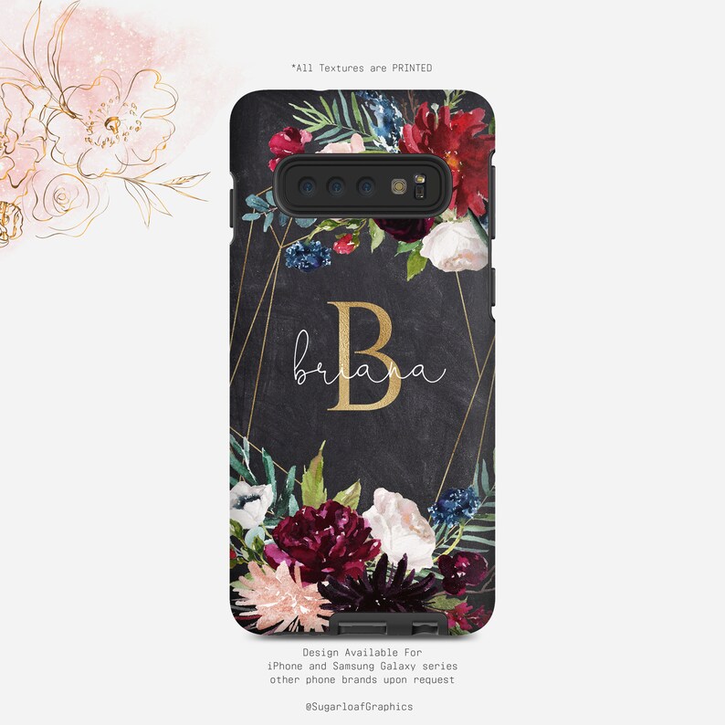 Personalized Initial Phone Case Chalkboard Gold Foil Iphone - Etsy