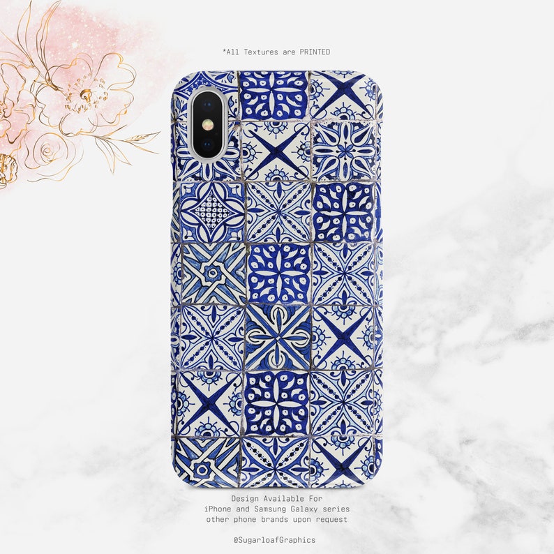 Blue and White Portuguese Tile Pattern Phone Case Iphone Case | Etsy