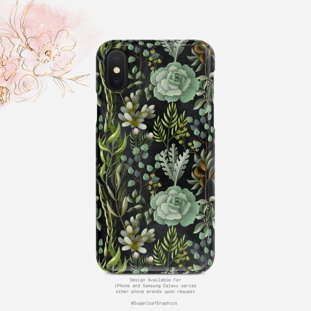 Succulent and Ferns Botanical Pattern iPhone Case Samsung Case Google ...