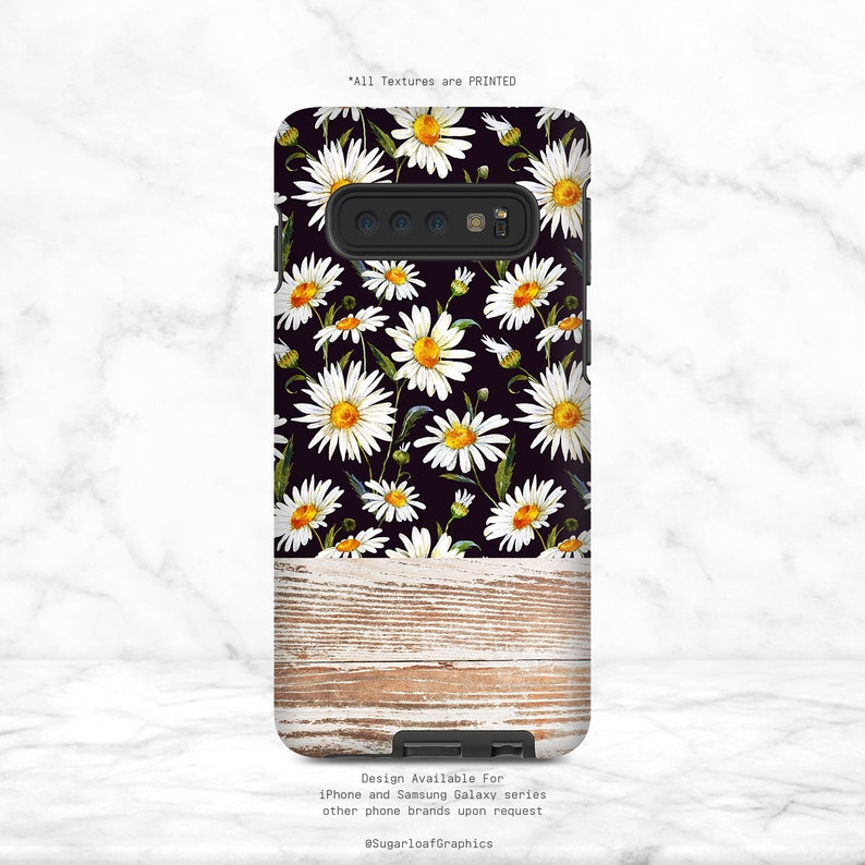 White Daisy Phone Case Barn Wood Iphone Case Floral Art - Etsy
