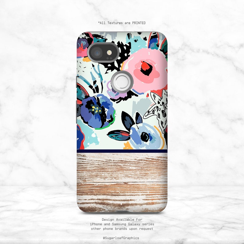 Boho Chic Phone Case Barn Wood Blue Floral Pattern iPhone Case | Etsy