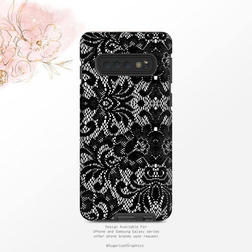 Black Lace Phone Case Boho Chic Iphone Case Samsung Case - Etsy