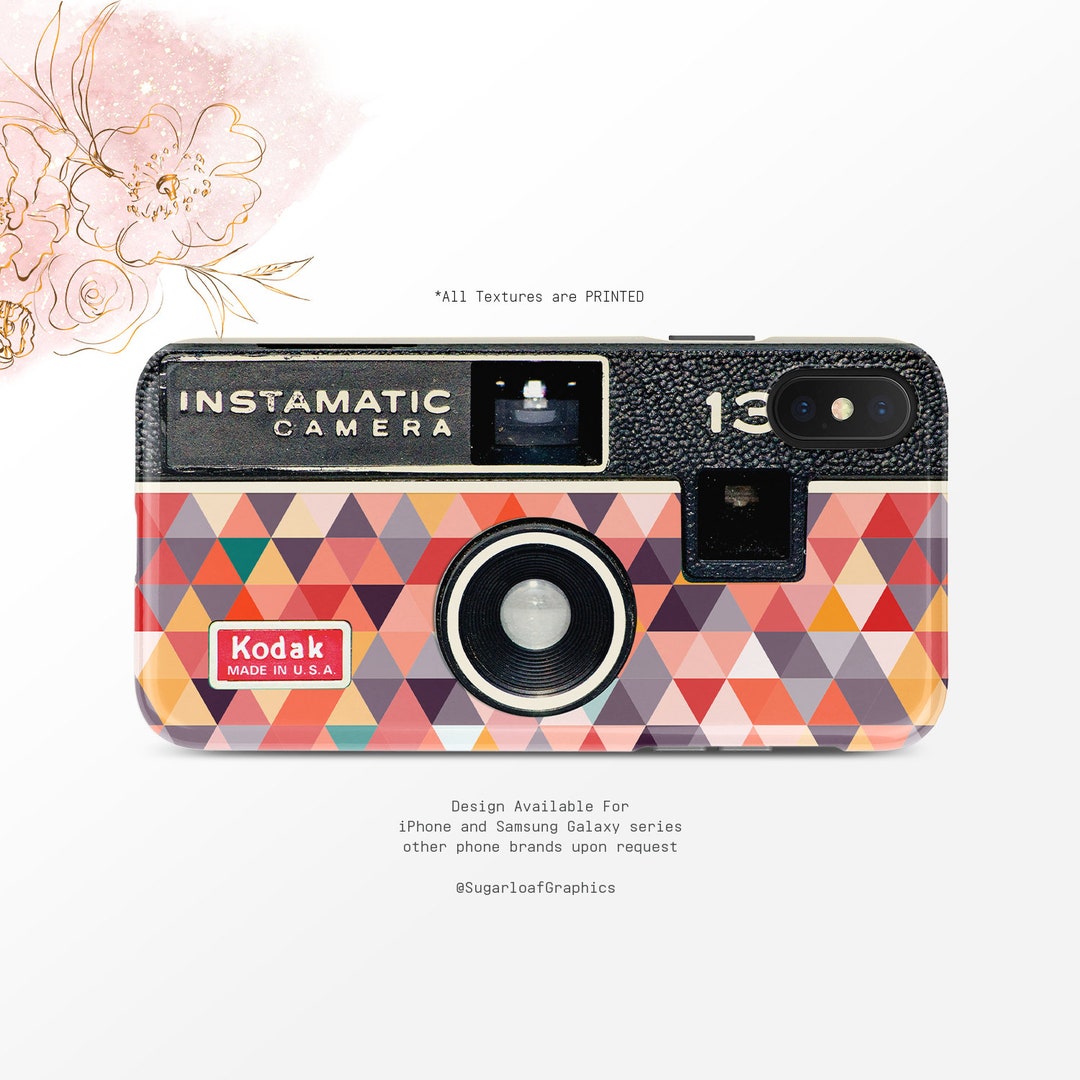 Retro Kodak Instamatic Camera Phone Case Colorful Geometric Photography ...