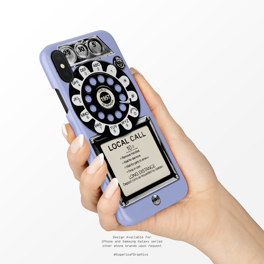 Pastel Purple Retro Phone Case: Rotary Dial Design, Slim or Tough - Etsy