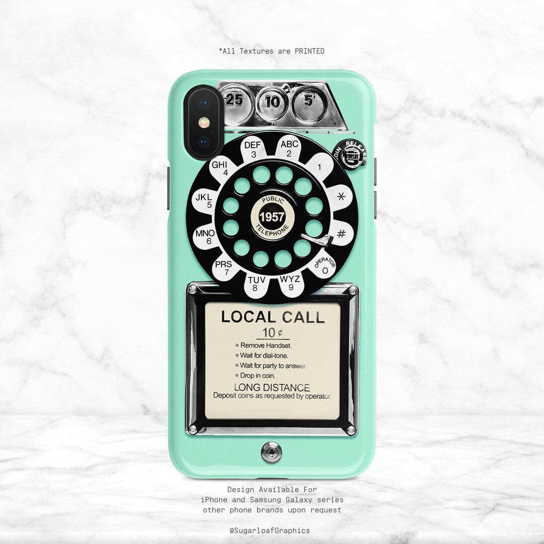 Retro Rotary Phone iPhone Case: Mint Green 1950s Design - Etsy