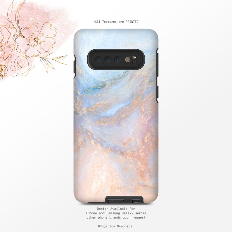 Artistic Marble Phone Case, Sky Blue Pink (slim or Tough Fit) - Etsy