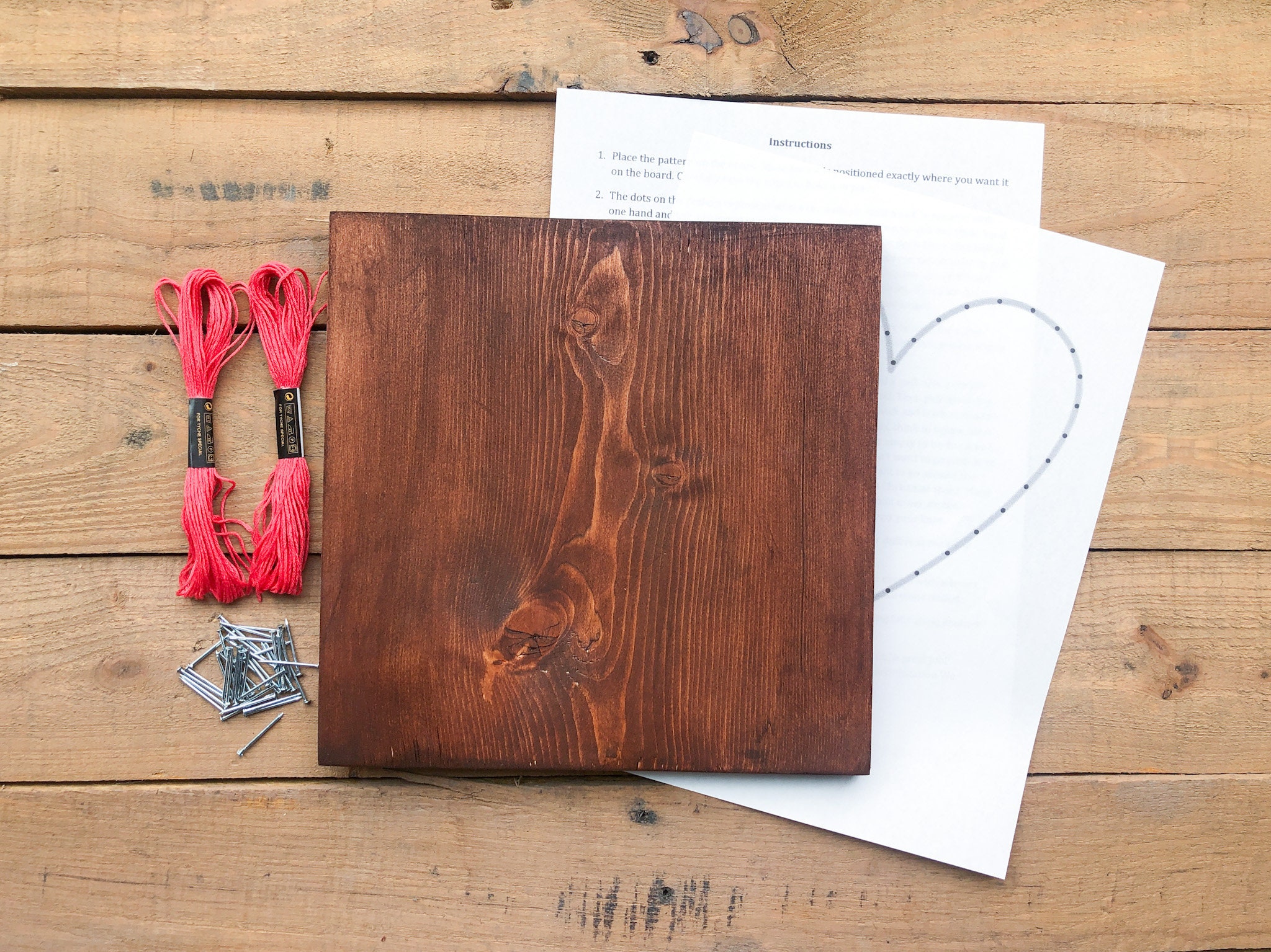 Heart String Art KIT String Art Kits for Kids Kits for - Etsy