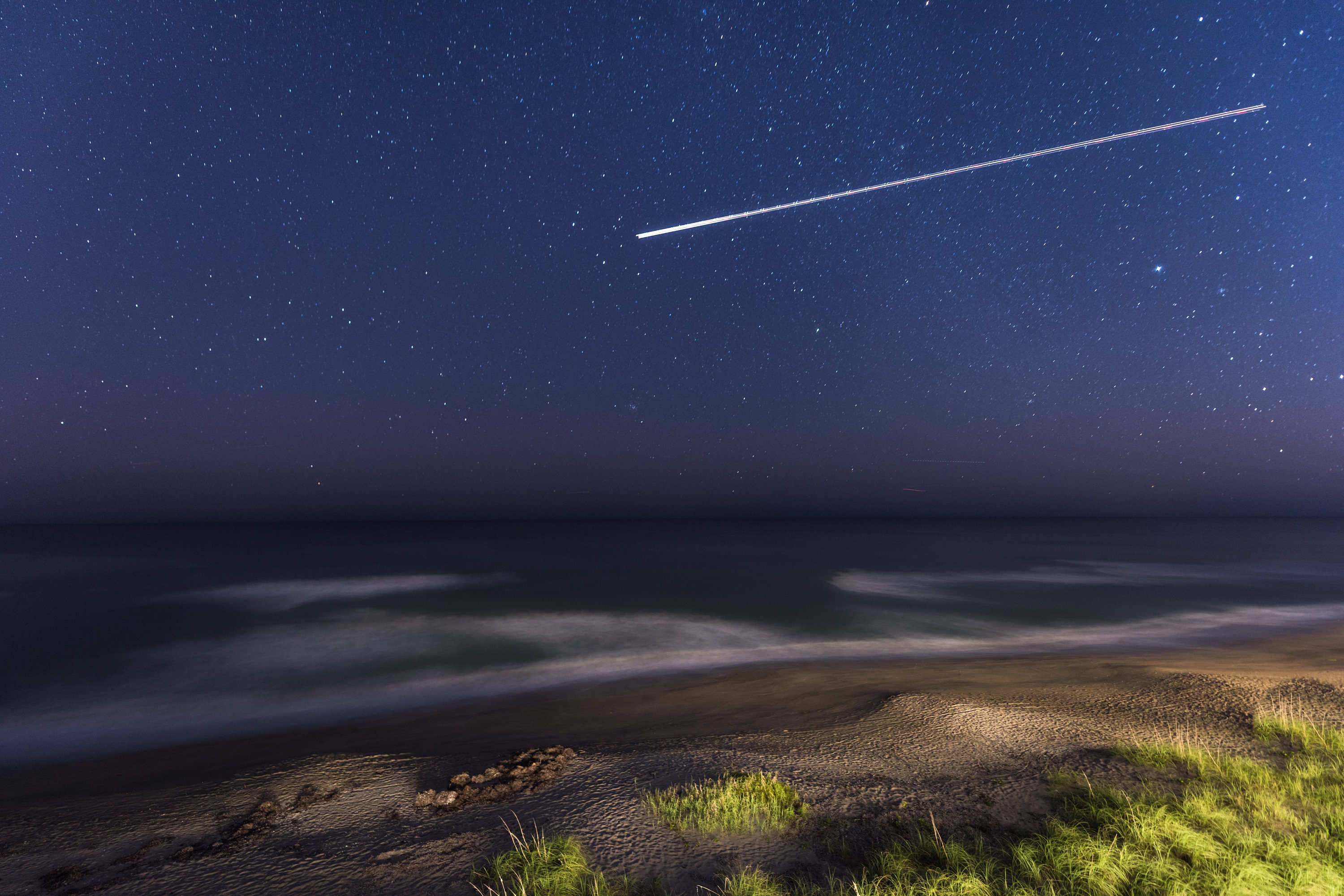 Starry Beach Night Photography Print, Beach Wall Art, Astrophotography ...
