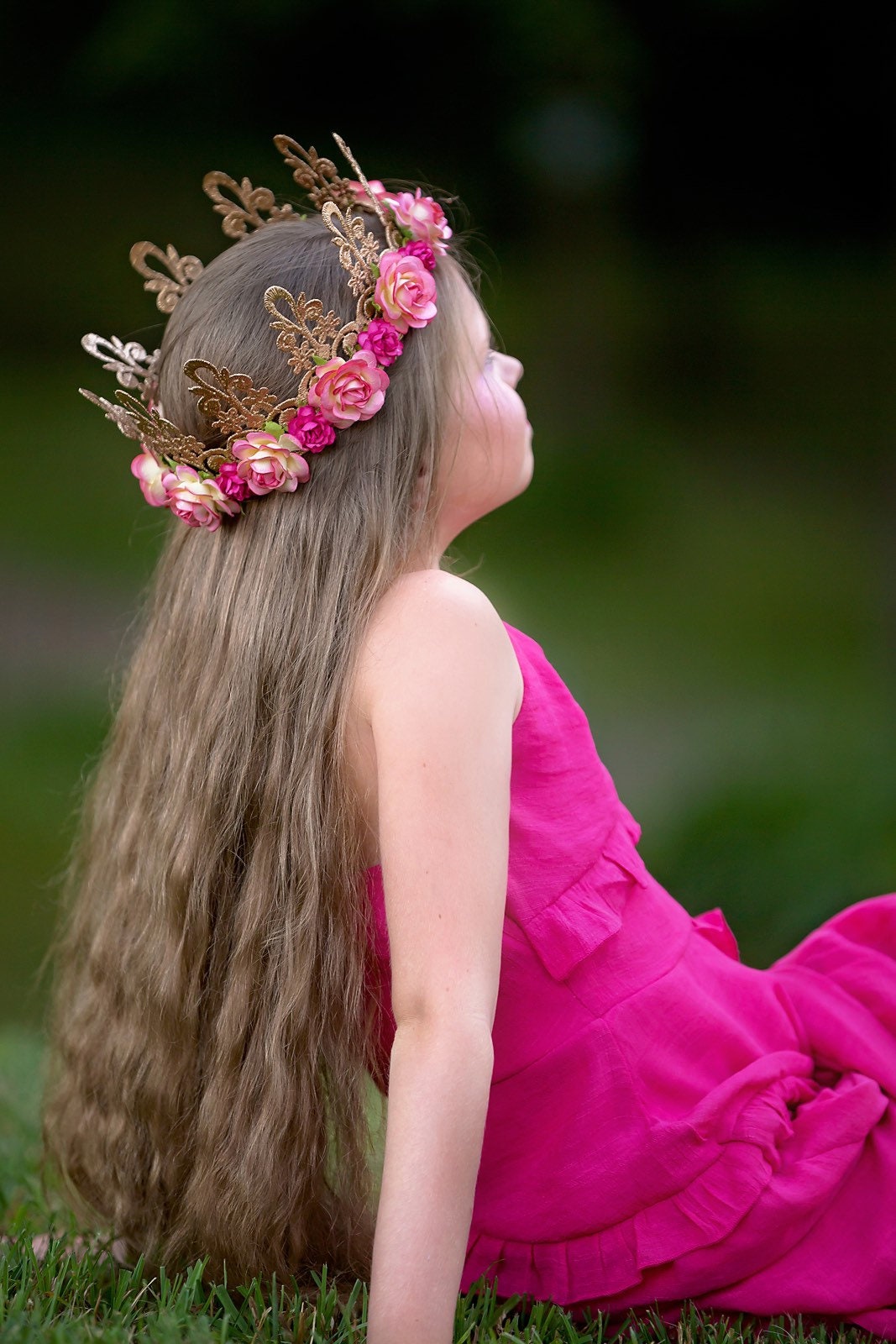 Boho Flower Crown Quinn Crown Gold Full Size Crown - Etsy