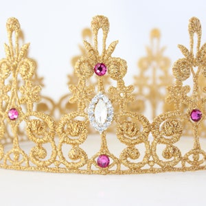 Quinn Gold Rhinesone Crown Lace Crown Swarvoski Crystals Full Size ...