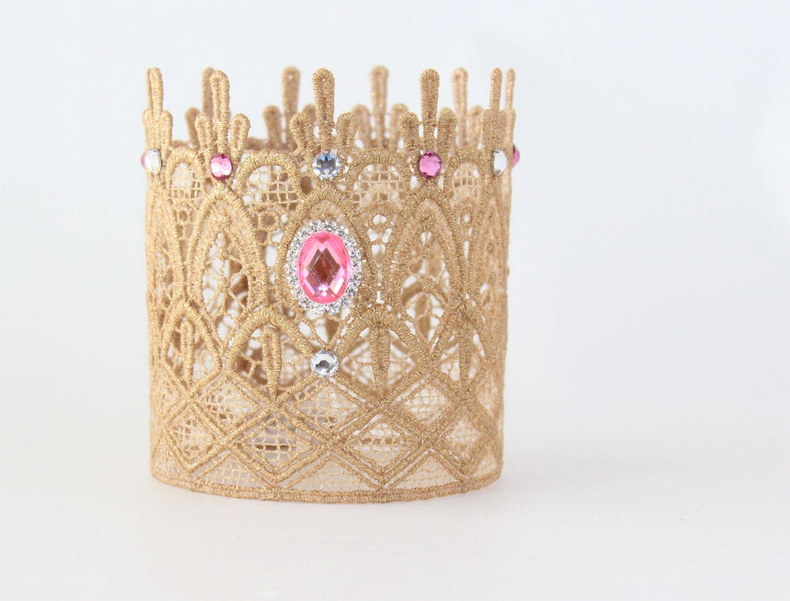 Gold Pink First Birthday Crown Emma Birthday Crown - Etsy