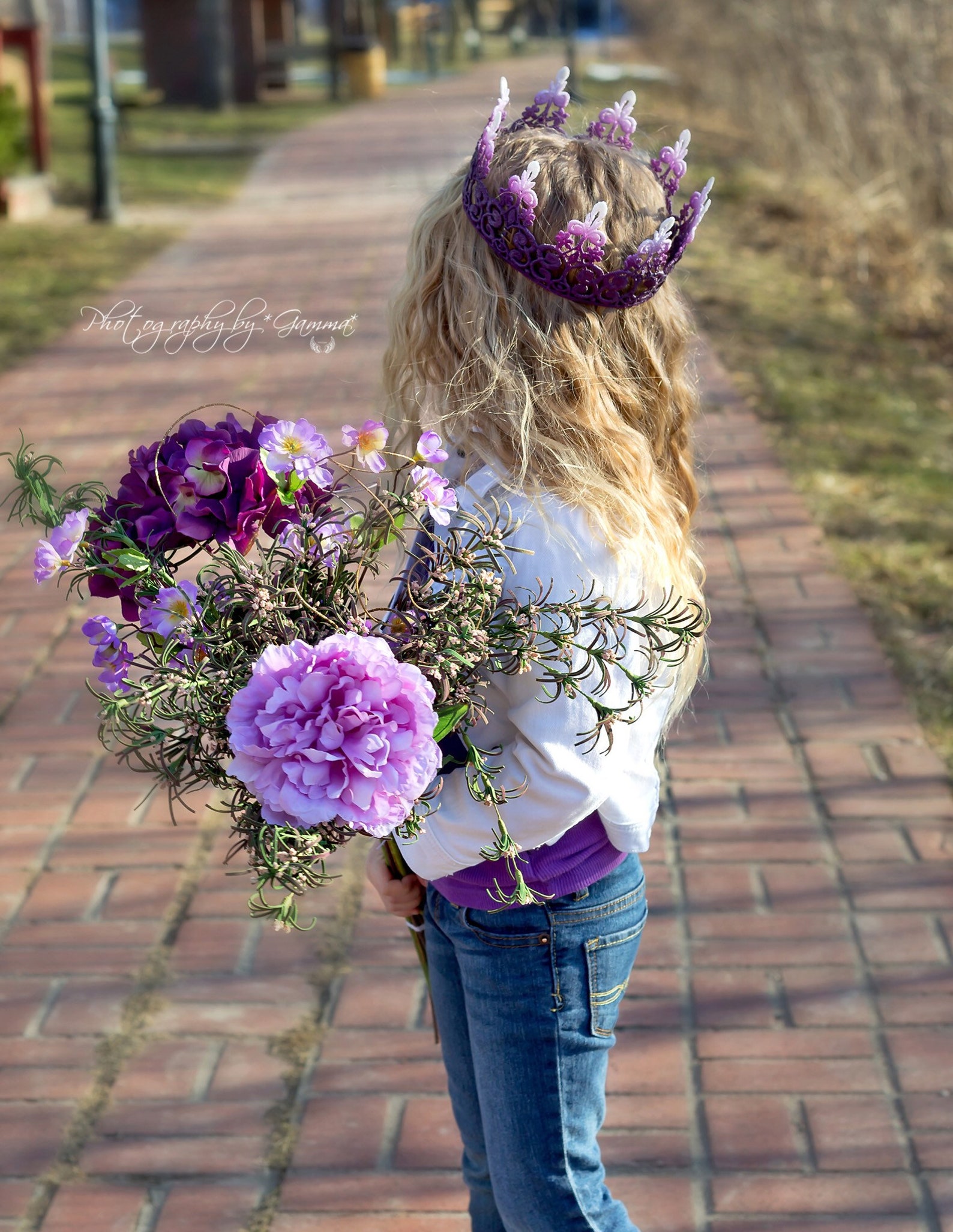Purple Ombre Lace Crown Full Size Quinn Purple White - Etsy