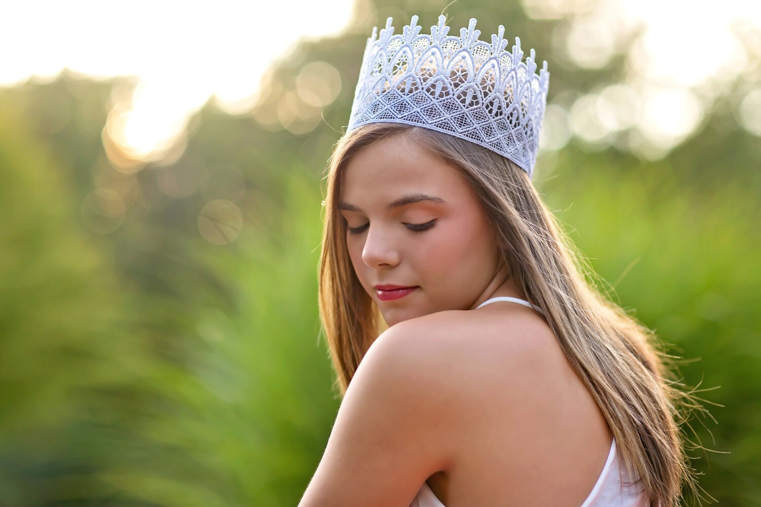 Emma Silver Crown for Adults Full Size Silver Crown Lace - Etsy