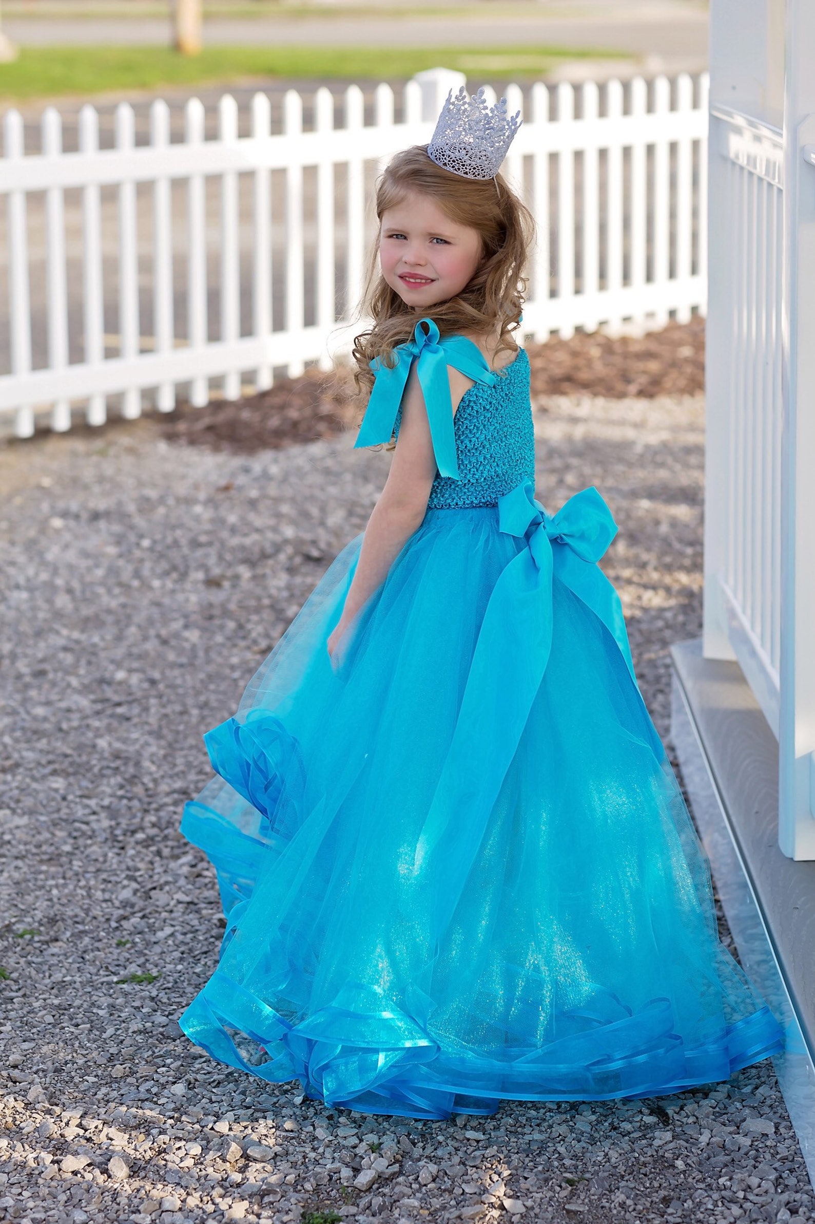 Ivy Mini Vintage Lace Crown Headband in Silver Toddler Thru - Etsy