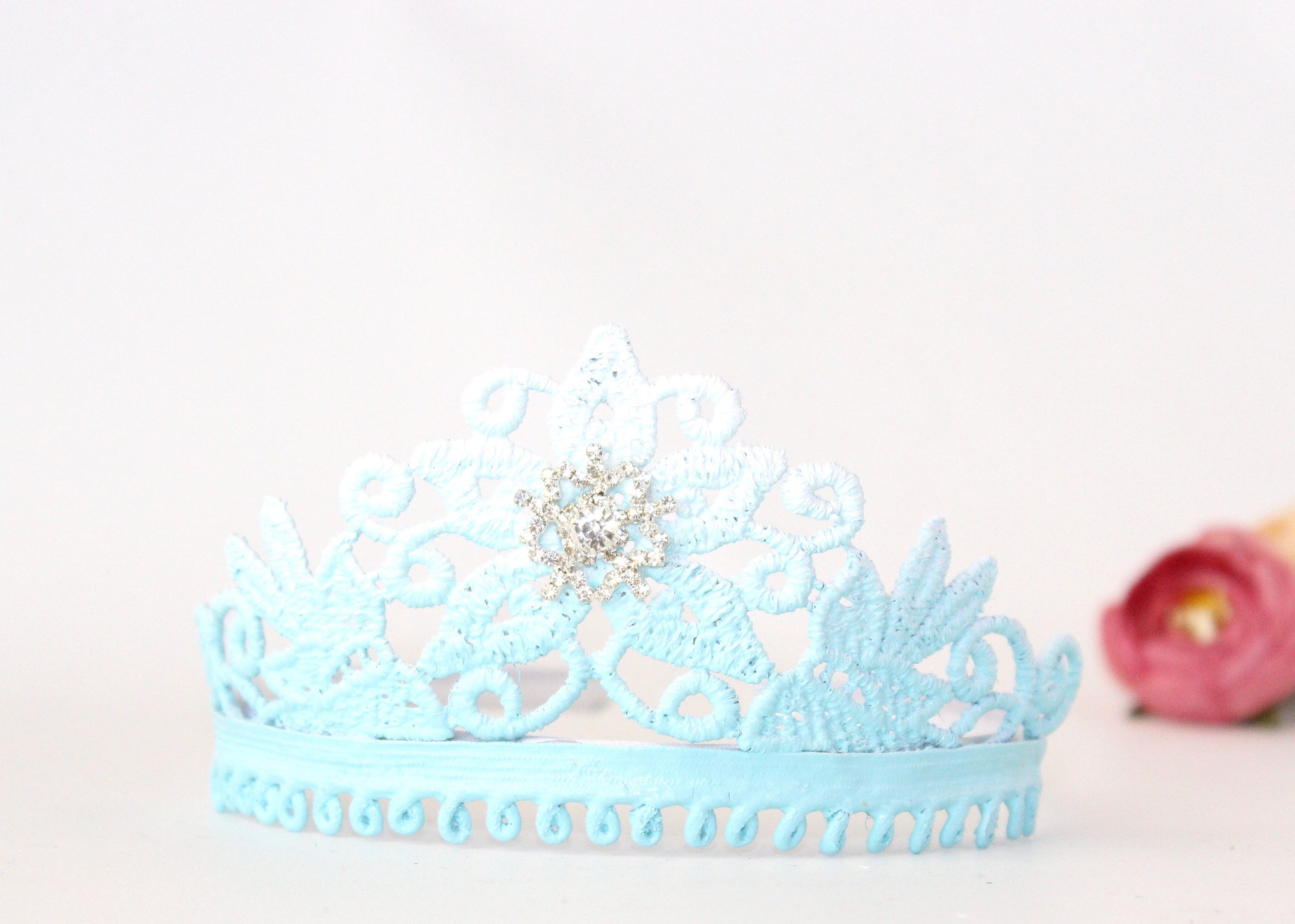 Elsa Frozen Inspired Princess Tiara Lace Crown Ice Queen | Etsy