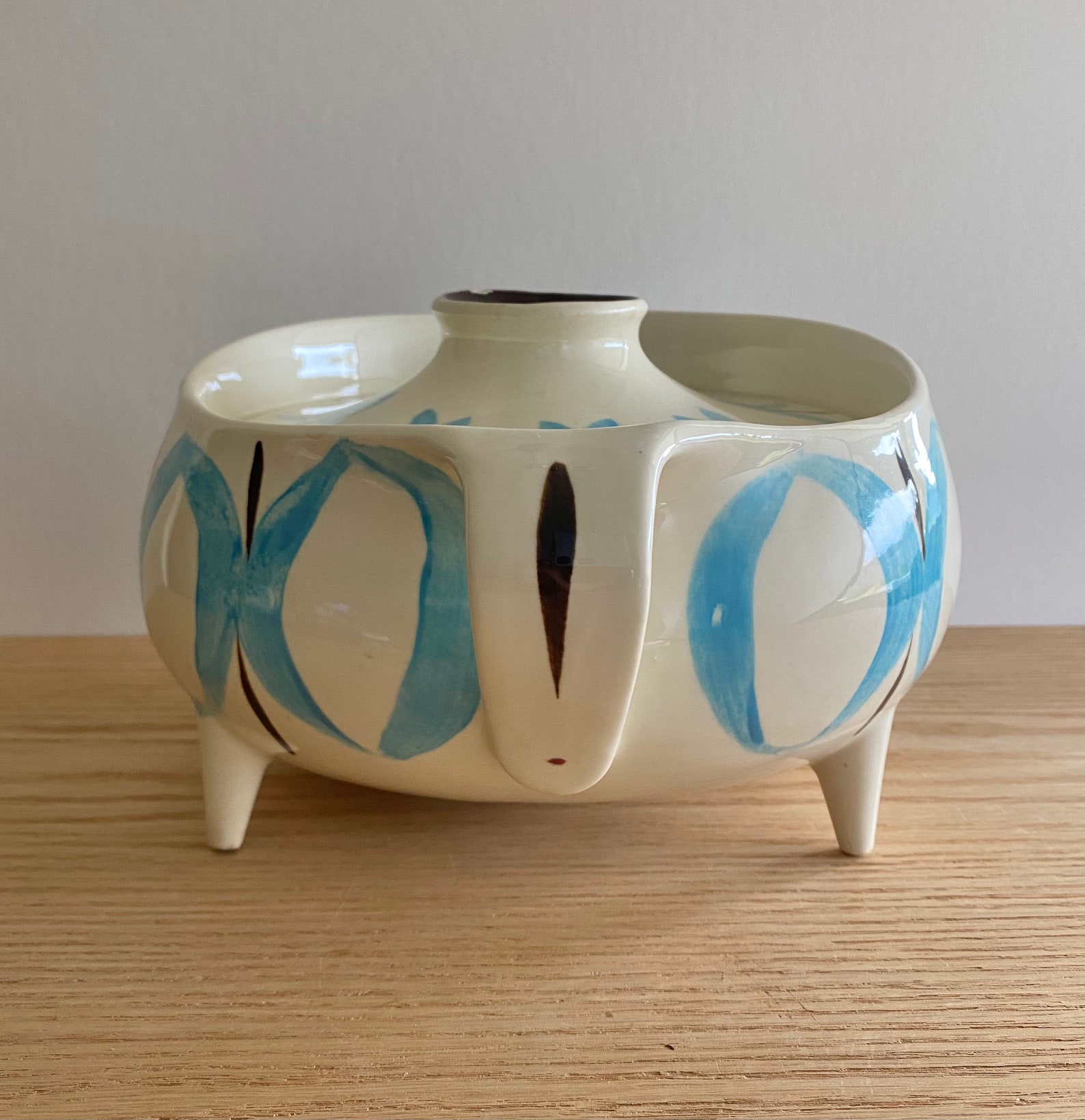 Red Wing White & Turquoise Munch Jar With Lid Very Rare - Etsy