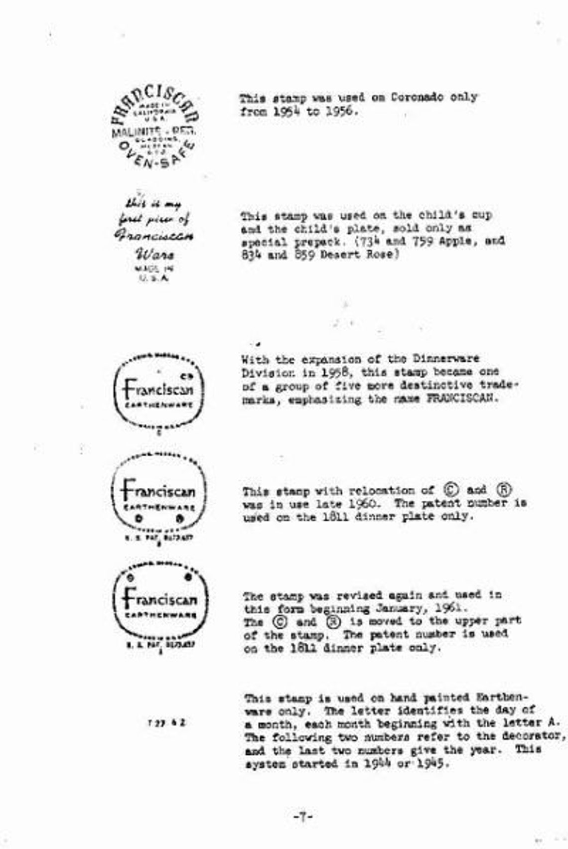 Franciscan Apple serving platter USA backstamp | Etsy