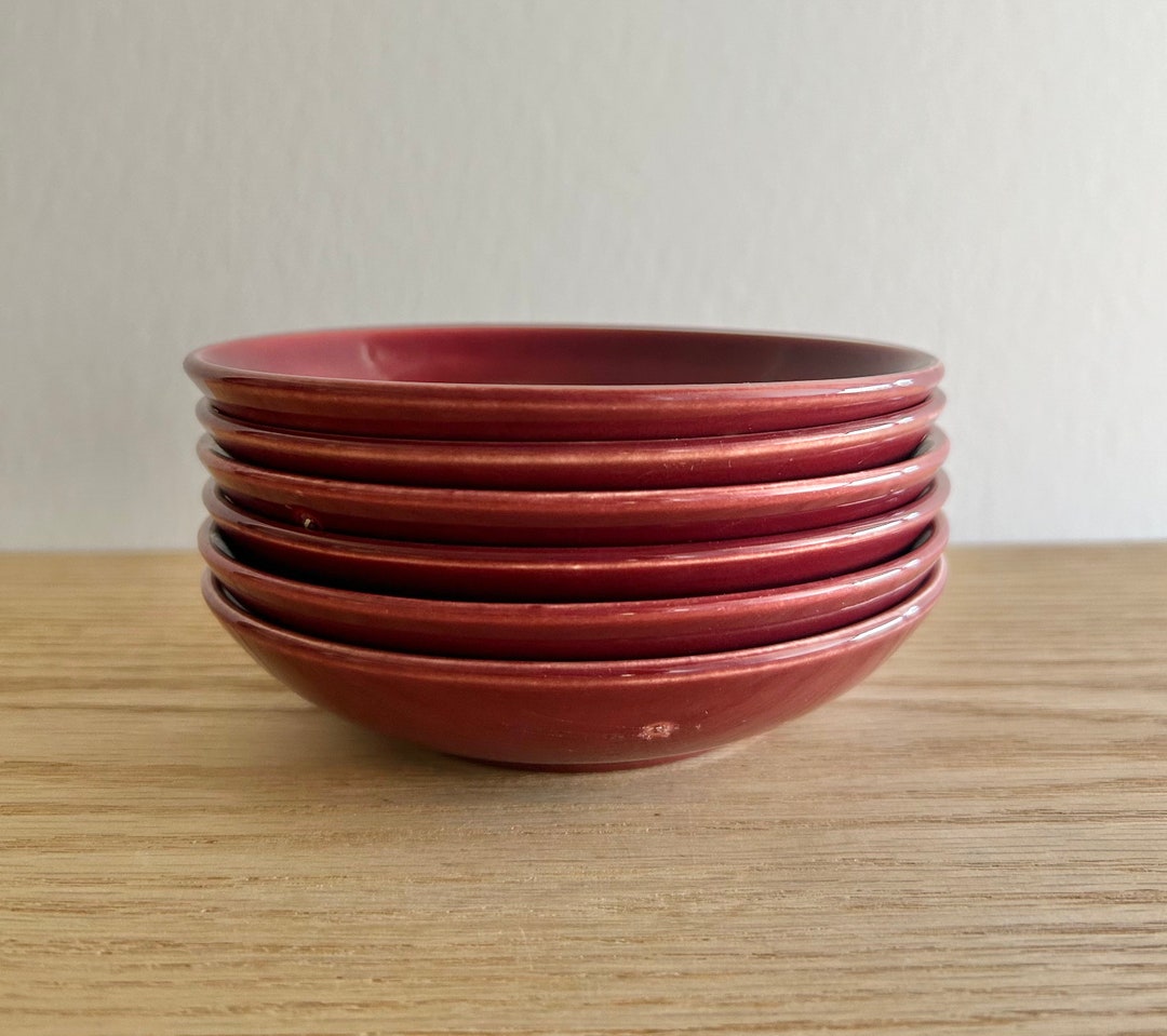Universal Ballerina Fruit/dessert Bowls in Burgundy Set of 6 - Etsy