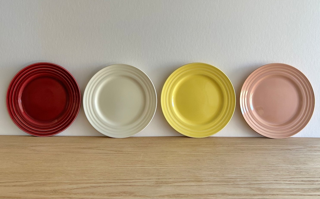 Franciscan Pueblo Pottery Bread Plates Set of 4 From 1930s Burgundy ...