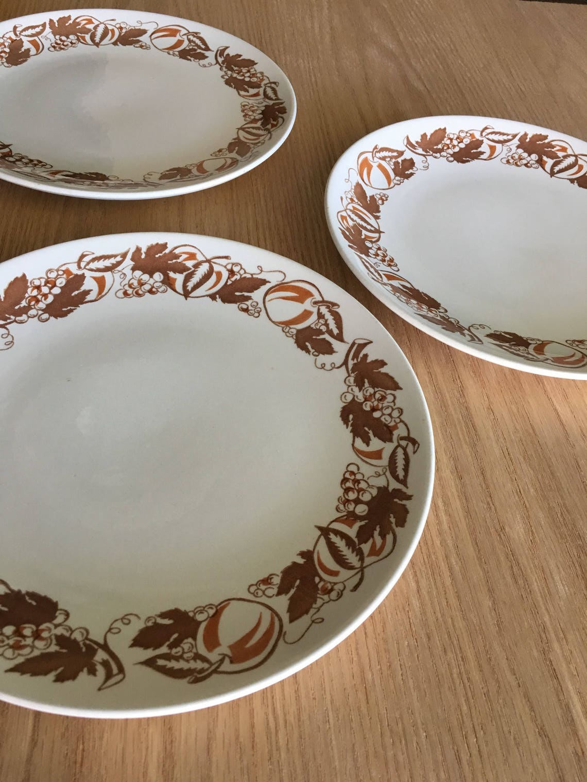 Royal China Bountiful Pattern Dinner Plates From Early 1960s Tan and ...