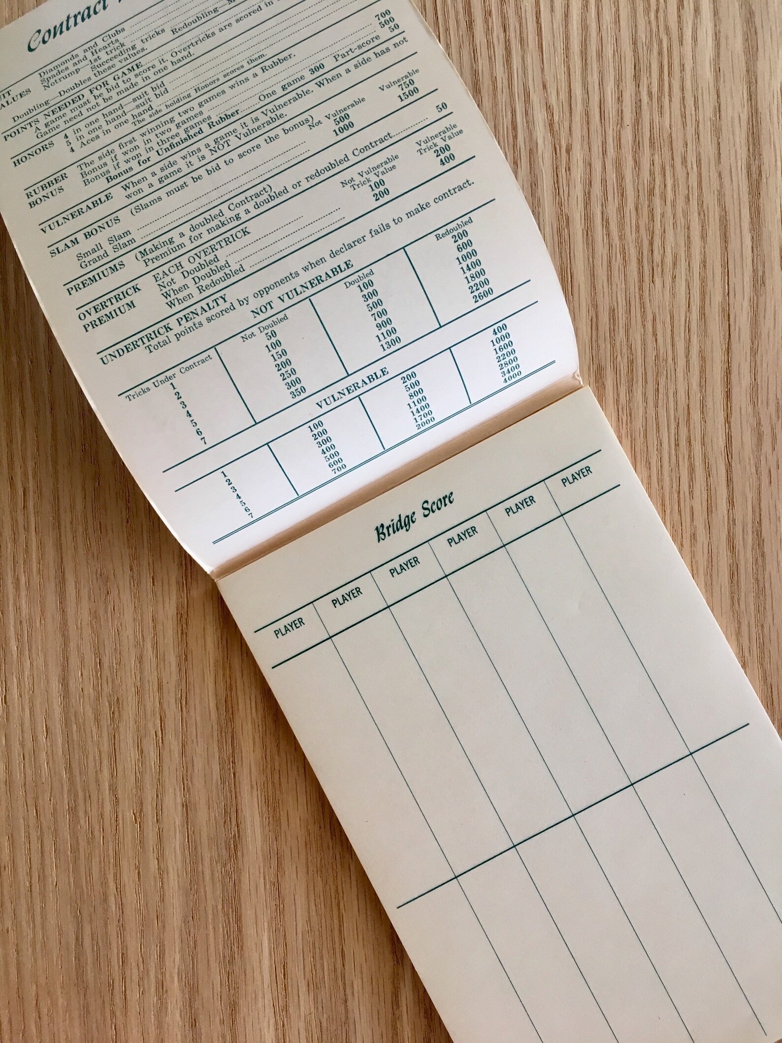 Vintage Bridge Score / Tally Pad Mid Century Pattern - Etsy