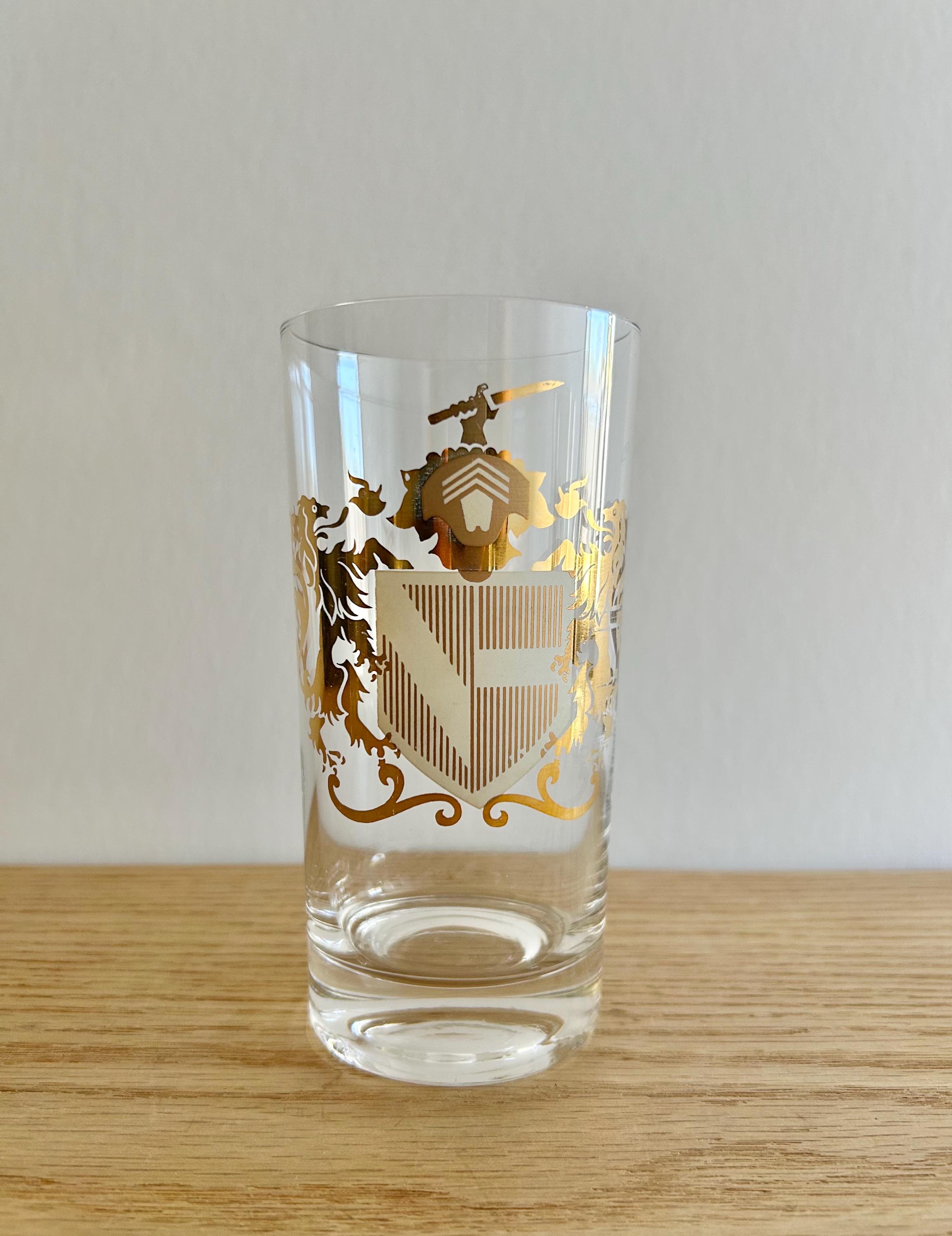 Federal Glass Camelot Coat of Arms Highball Glasses Set of 4 - Etsy