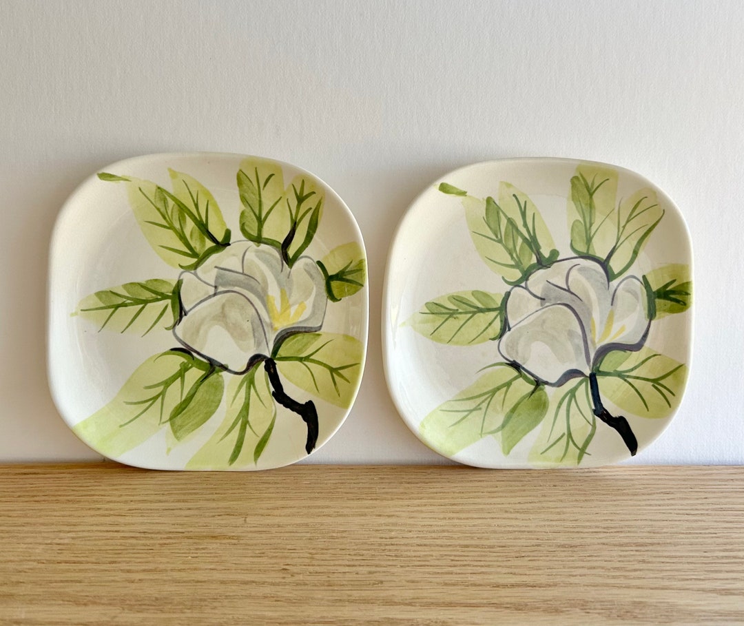 Red Wing Magnolia Bread Plates Set of 2 From 1940s - Etsy