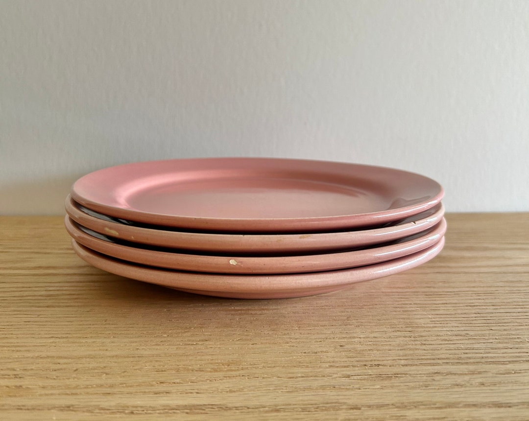 Bauer Los Angeles Pottery La Linda Pink Dinner Plates Set of 4 - Etsy