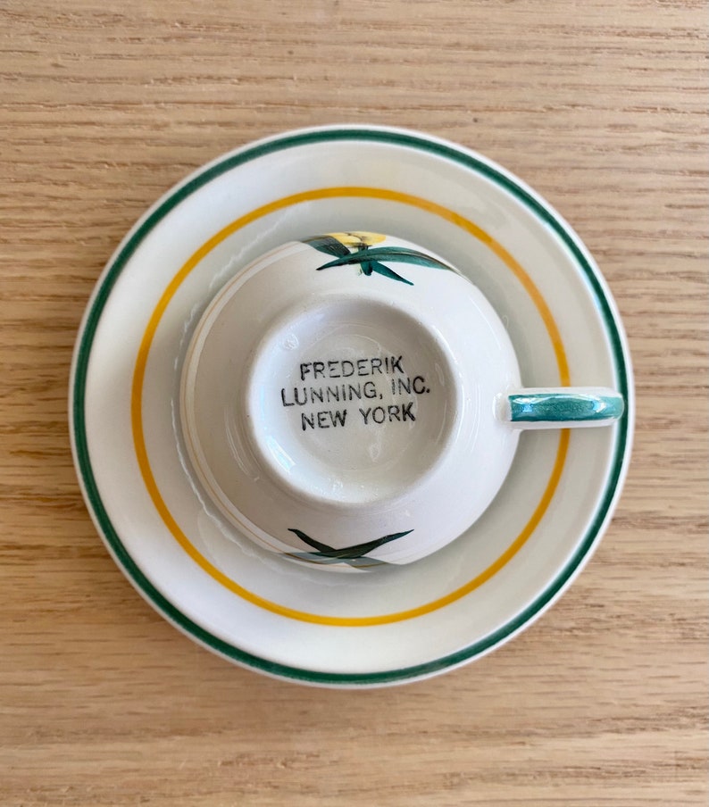 Frederik Lunning Inc New York Calli Lily Pattern Demitasse Cup & Saucer ...