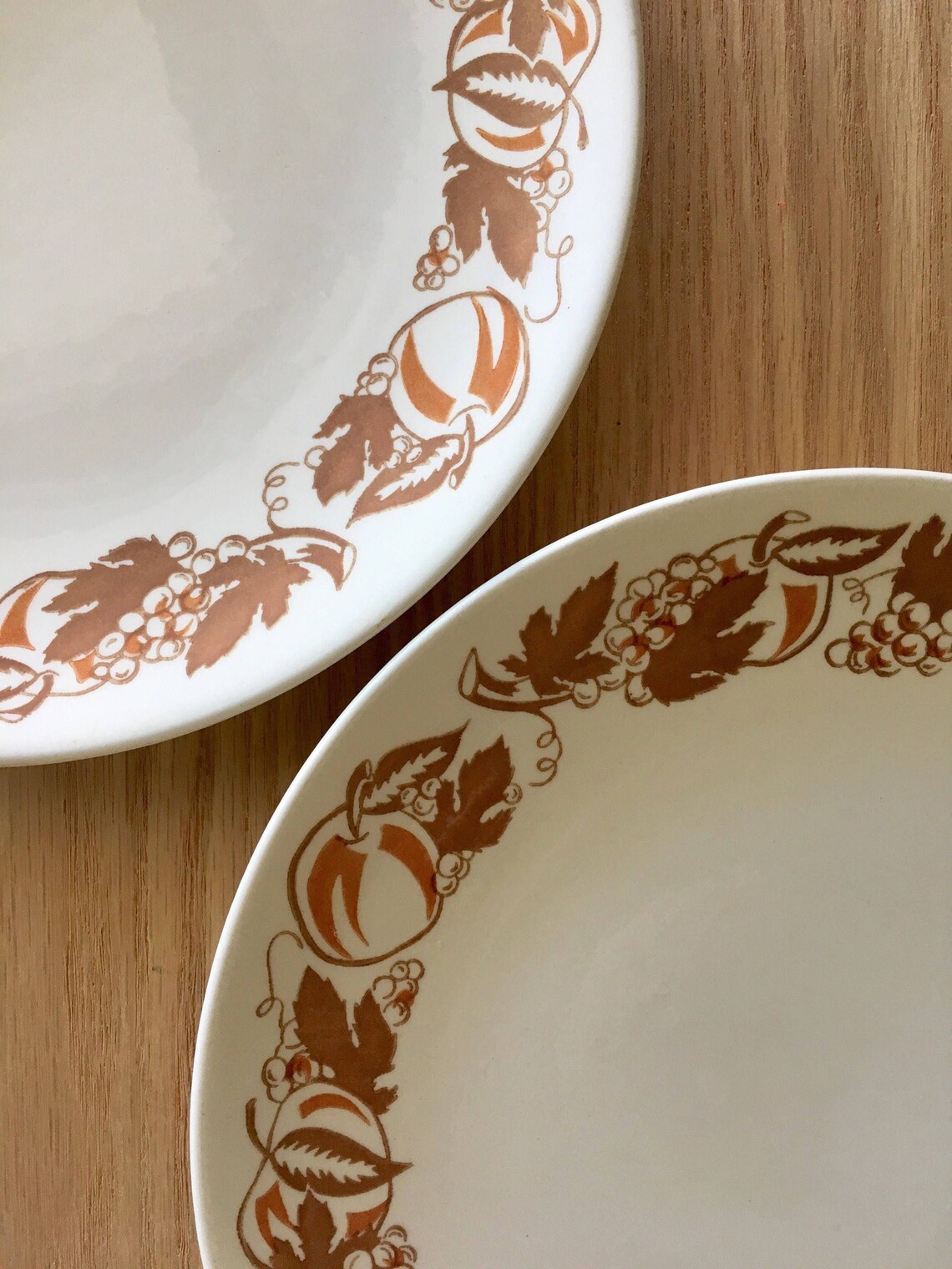 Royal China Bountiful Pattern Dinner Plates From Early 1960s Tan and ...