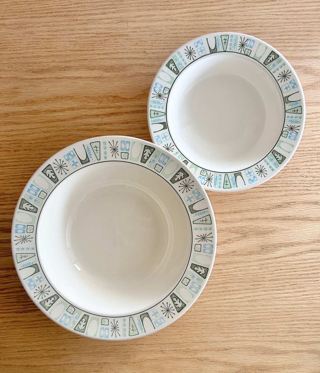 Cathay by Taylor Smith & Taylor Set of 2 Bowls Mod Atomic Starburst ...
