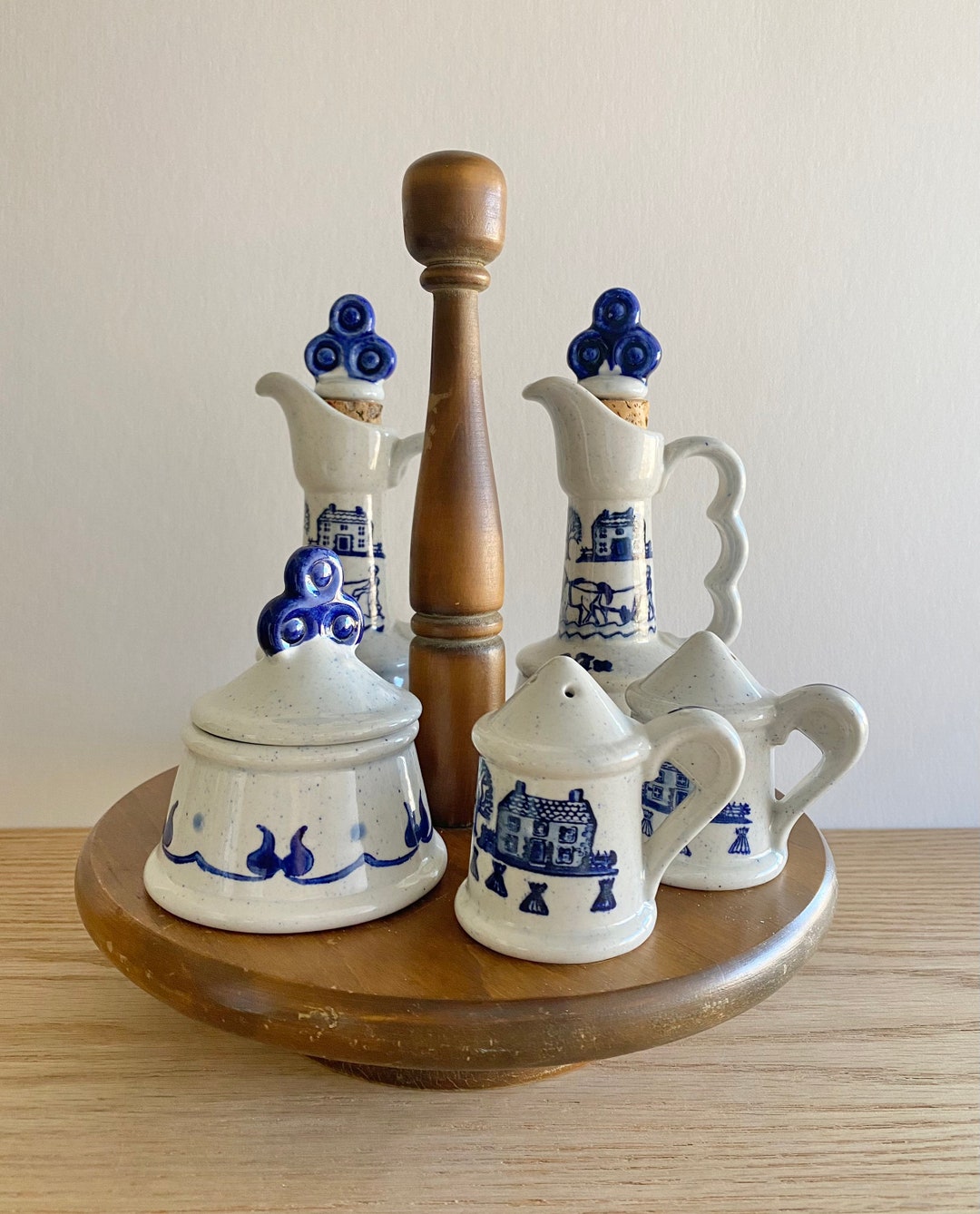 Poppytrail Provincial Blue Condiment Set by Metlox 1950-1982 Made in ...
