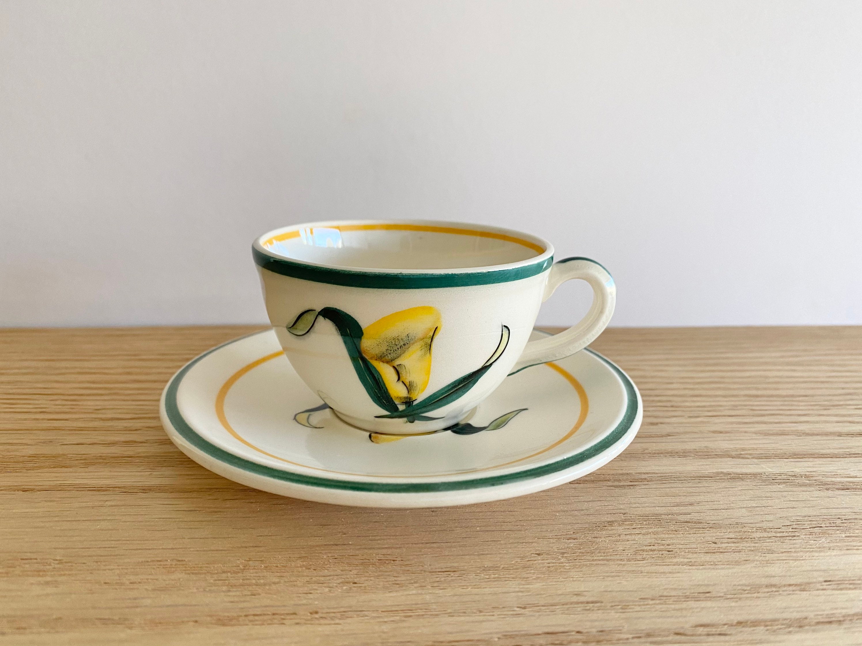 Frederik Lunning Inc New York Calli Lily Pattern Demitasse Cup & Saucer ...
