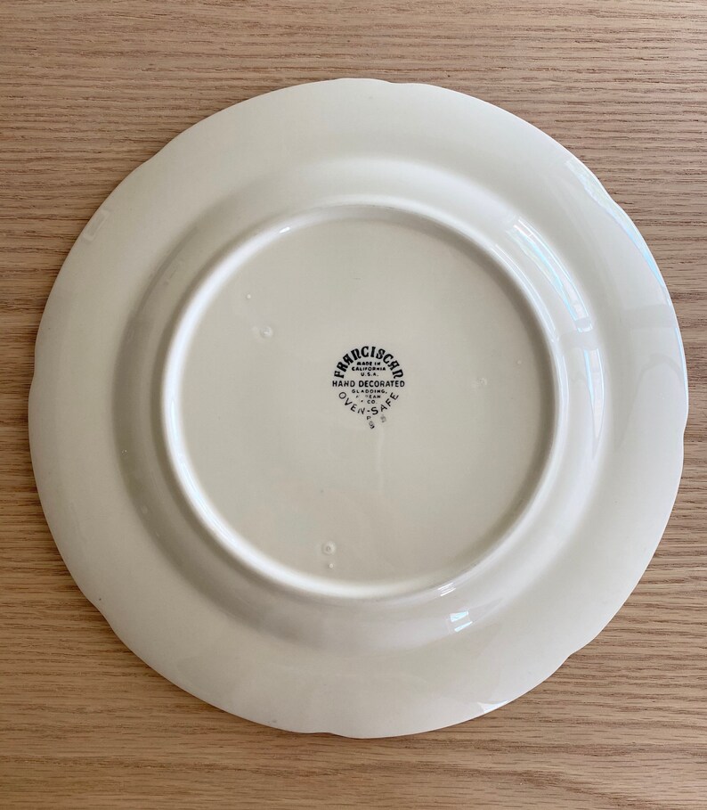 Franciscan Apple rim dinner plates USA backstamps sold | Etsy