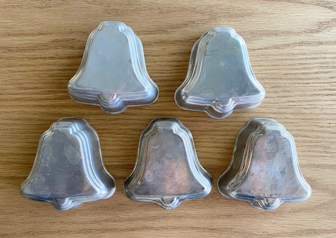 Holiday Bell Shaped Vintage Aluminum Tins or Jello Molds - Etsy