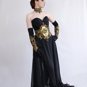 Gold 'oculus Draconis' Filigree Belt Ornate Baroque Dragon Eye Metallic ...