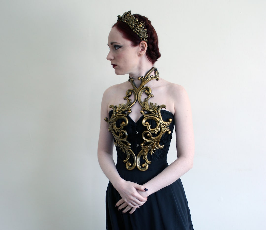 Gold Filigree Latex Harness: Baroque Elf Chest Piece - Etsy