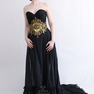 Gold 'oculus Draconis' Filigree Belt Ornate Baroque Dragon Eye Metallic ...