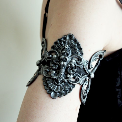 Silver Filigree Metallic Rubber Belt Steampunk Gothic Fairy - Etsy