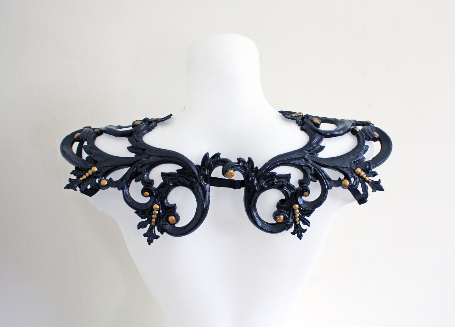 Black Filigree Rubber Latex Wrought Iron Ornate Collar | Etsy