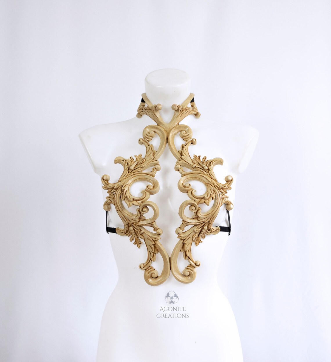 Bone Filigree Rubber Latex Ornate Harness Breastplate Chest - Etsy UK