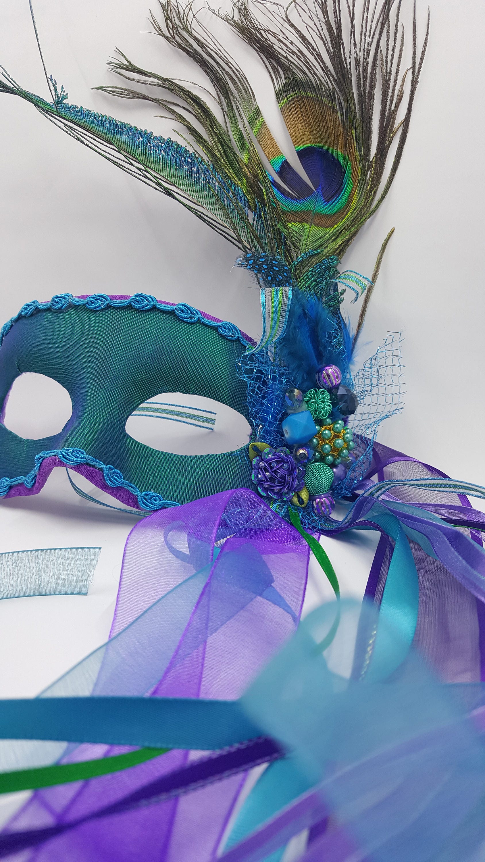 Peacock Masquerade Mask.wearable Soft Inside, Fun, Wedding Party, EASY ...
