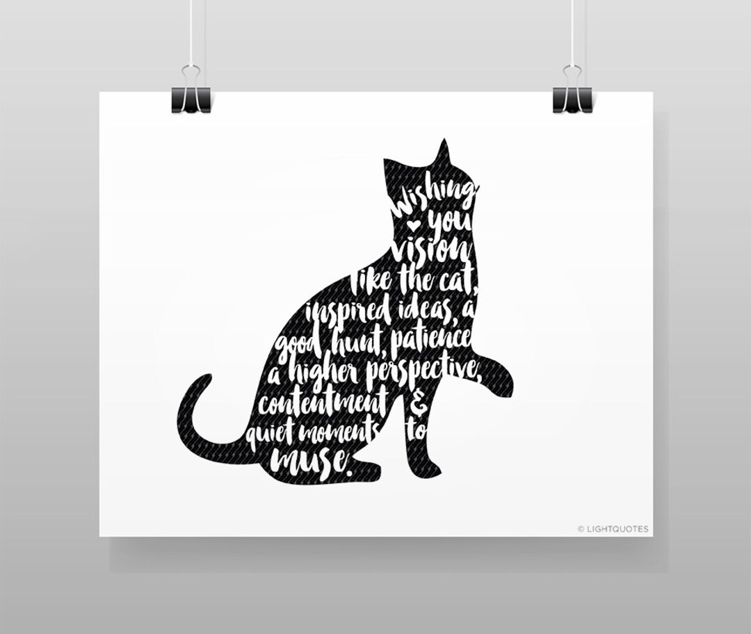 Cat Blessing, Instant Download to Print Yourself at 8x10 Inches ...