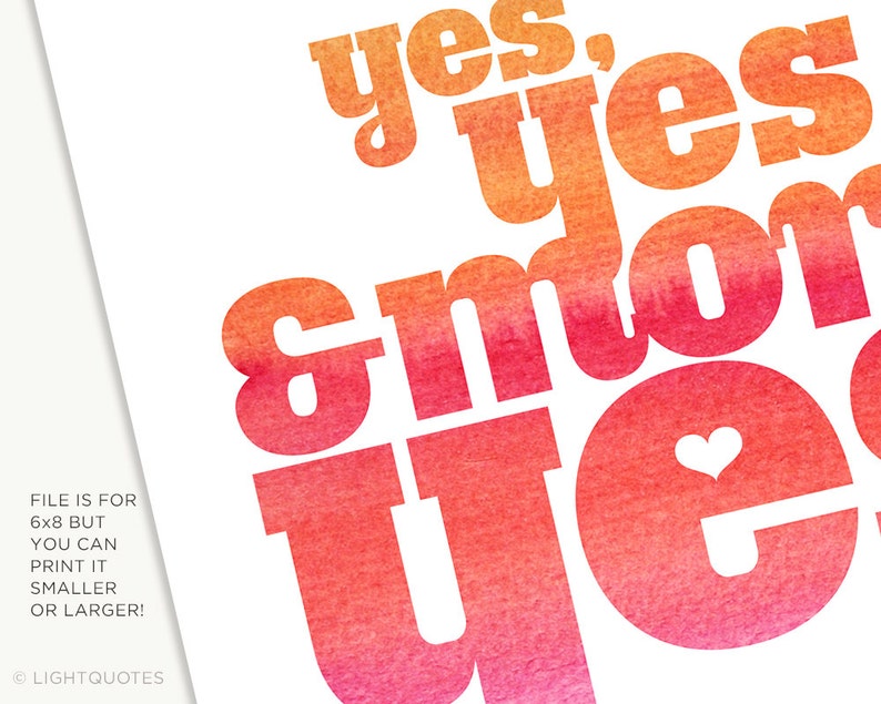 Yes, Yes, & More Yes, Ocean Colors and Red Colors, Digital Files for ...