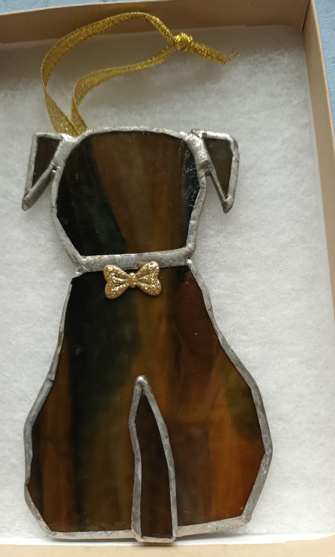 Stained Glass Dog Suncatcher - Etsy