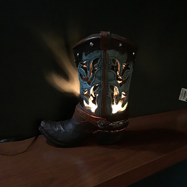 Cowboy Boot Lamp - Etsy