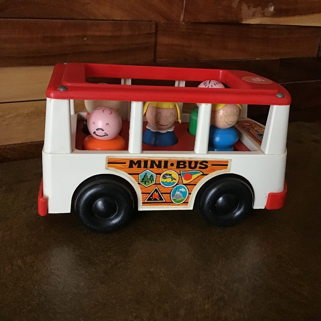 Fisher Price Mini Bus Toy 546 Little People Figures Rare - Etsy