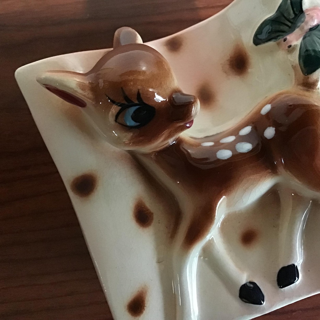 Jardiniere Planter Fawn Deer Flower Pot Vintage Maso Shafford Ware 4323 ...